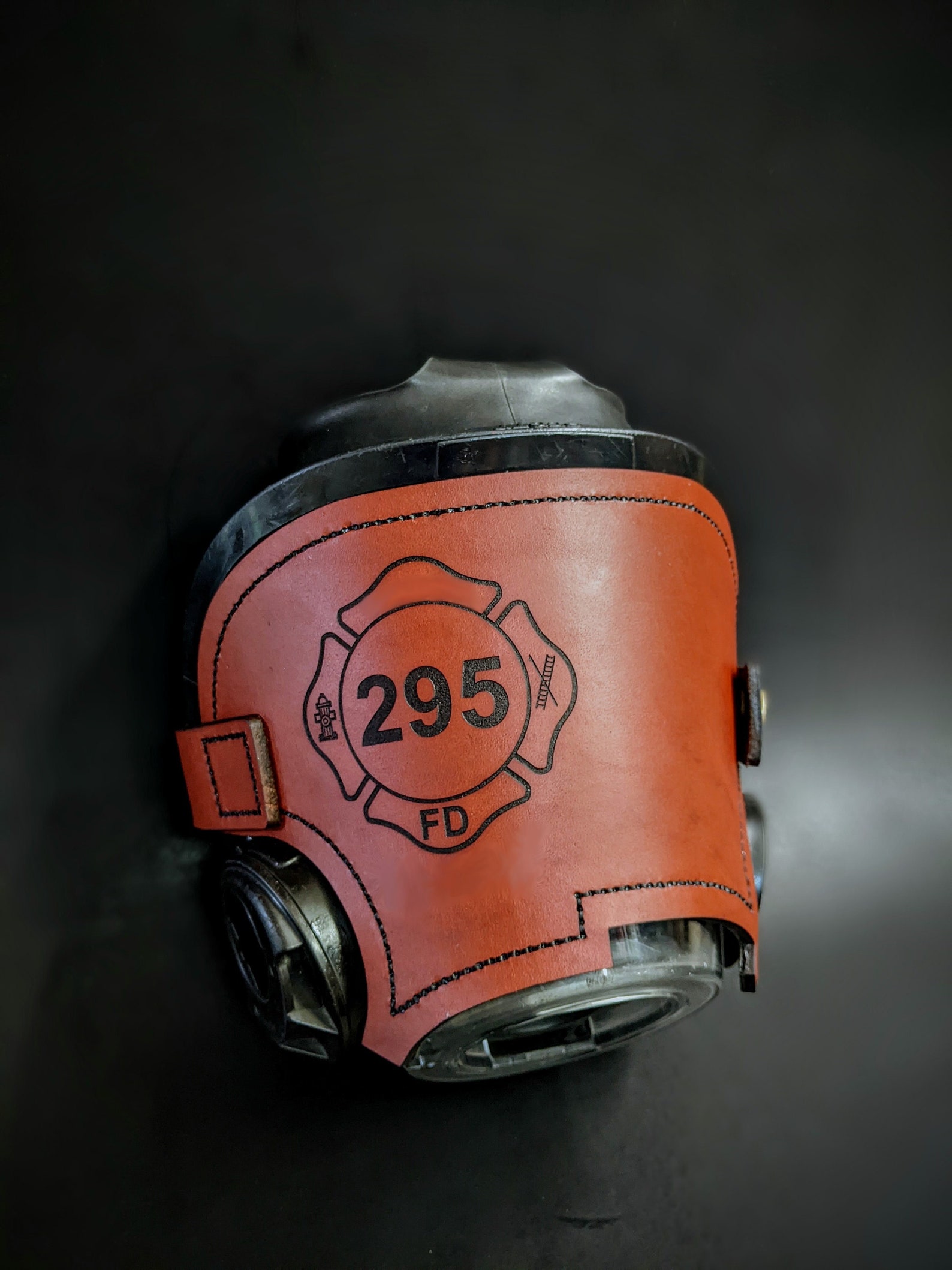 Personalizable Firefighter SCBA Leather Mask Cover for Scott AV-3000 ...