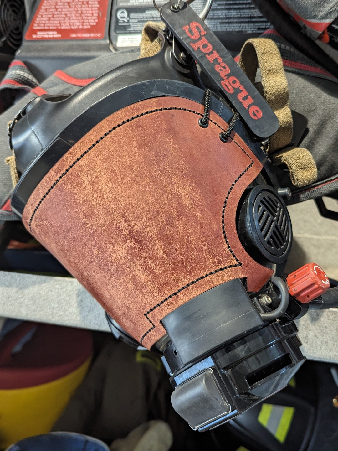 Personalizable Leather Firefighter Mask Cover for Scott AV-3000 - Etsy