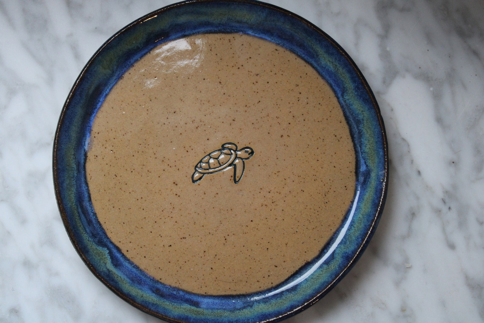 Hand Made Pottery: Sea Turtle Plate - Etsy