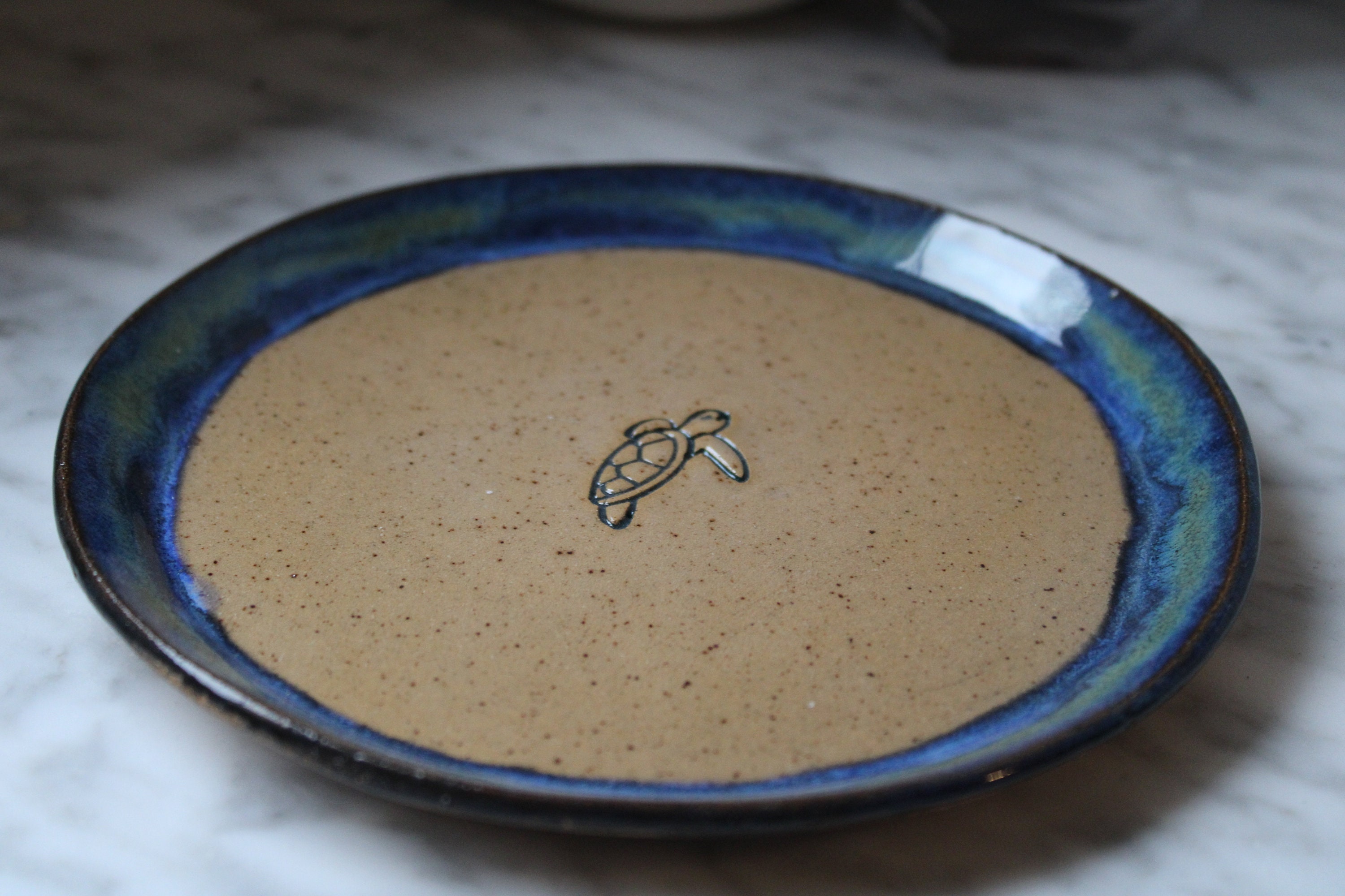 Hand Made Pottery: Sea Turtle Plate - Etsy