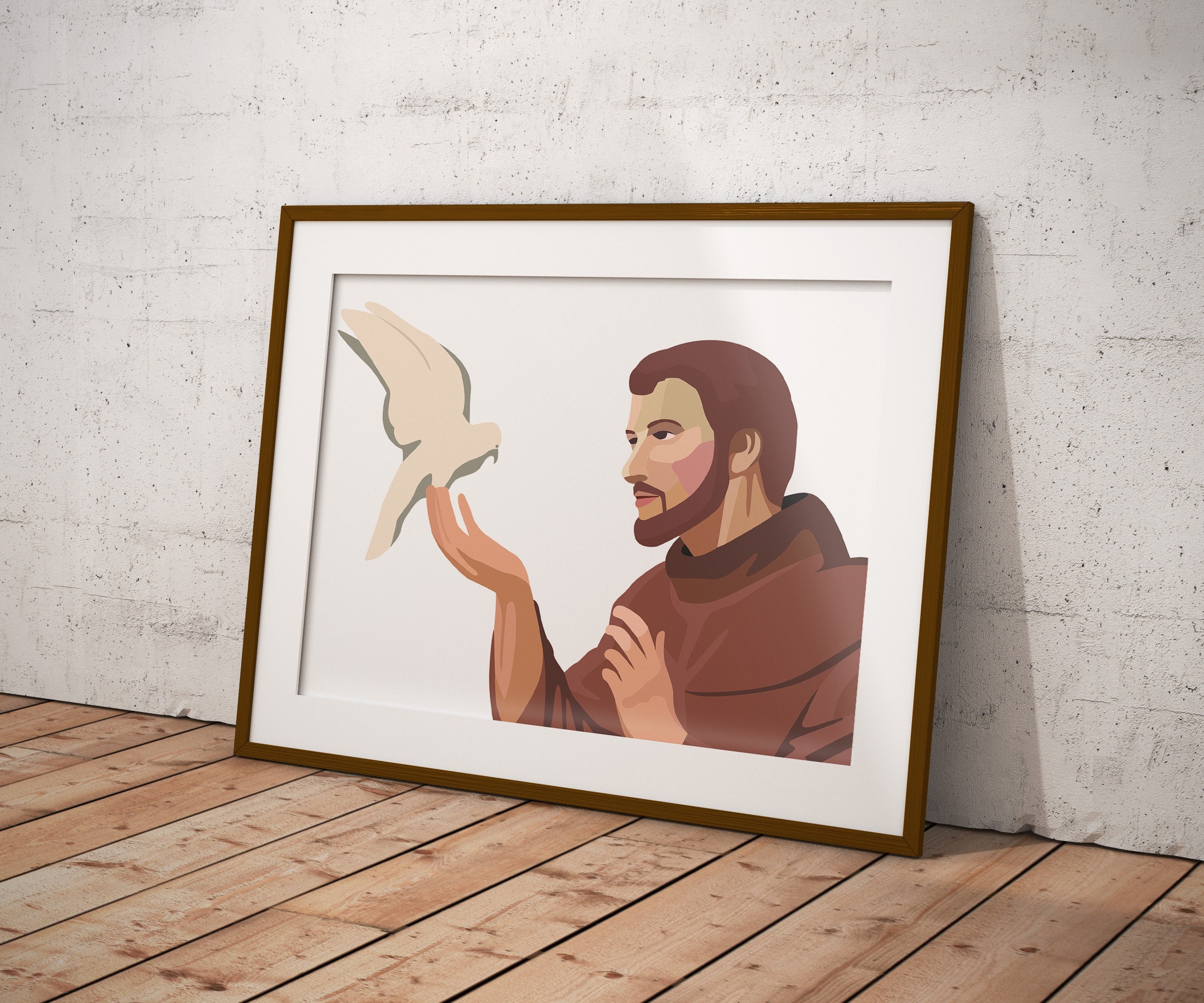 Digital Prints Prints Catholic Saints Illustration St Digital Art ...