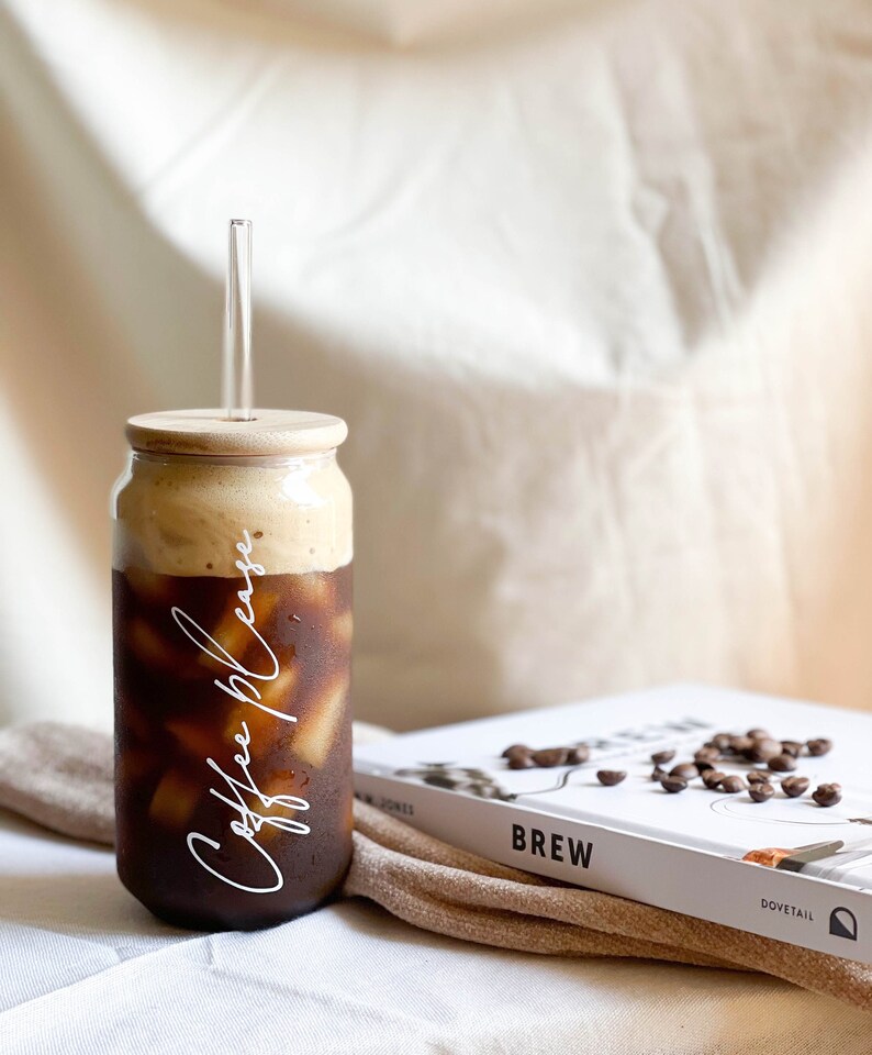 Beer Can Shape Glass Tumbler | Glass Tumbler With Glass Straw | Beercan ...