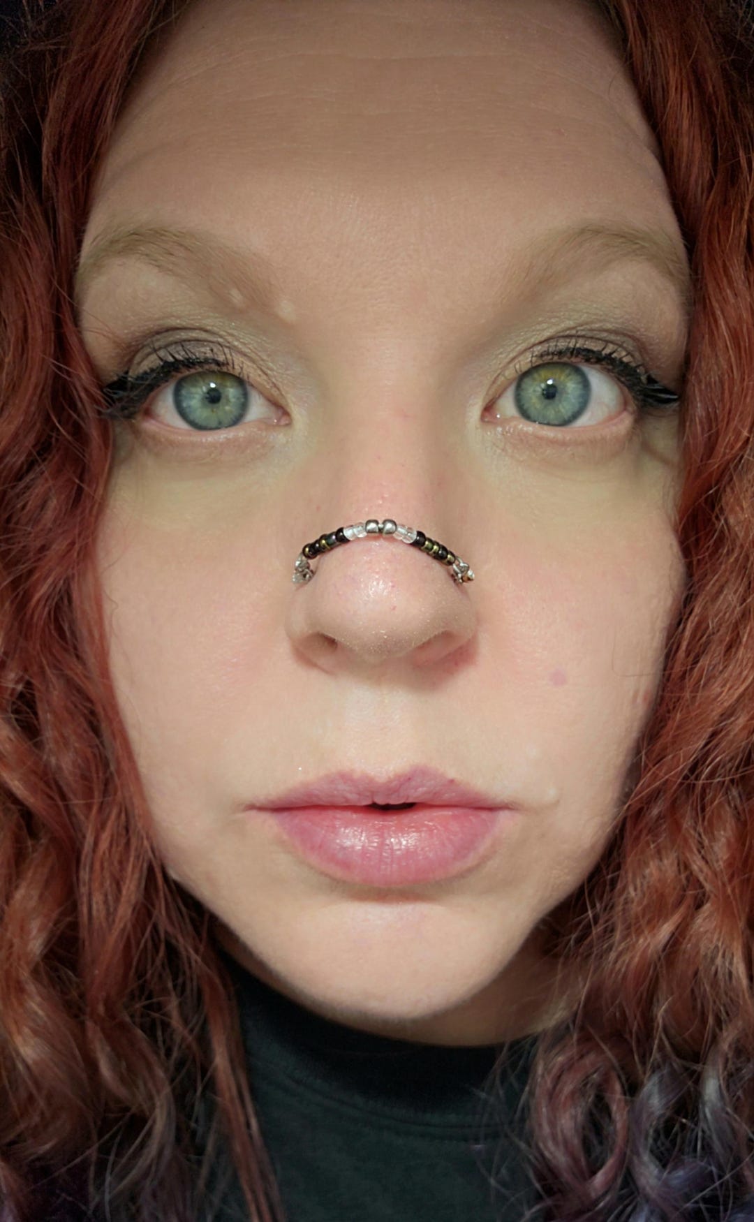 Bronzed Night Straight Bar Bendable Nose Chain - Etsy