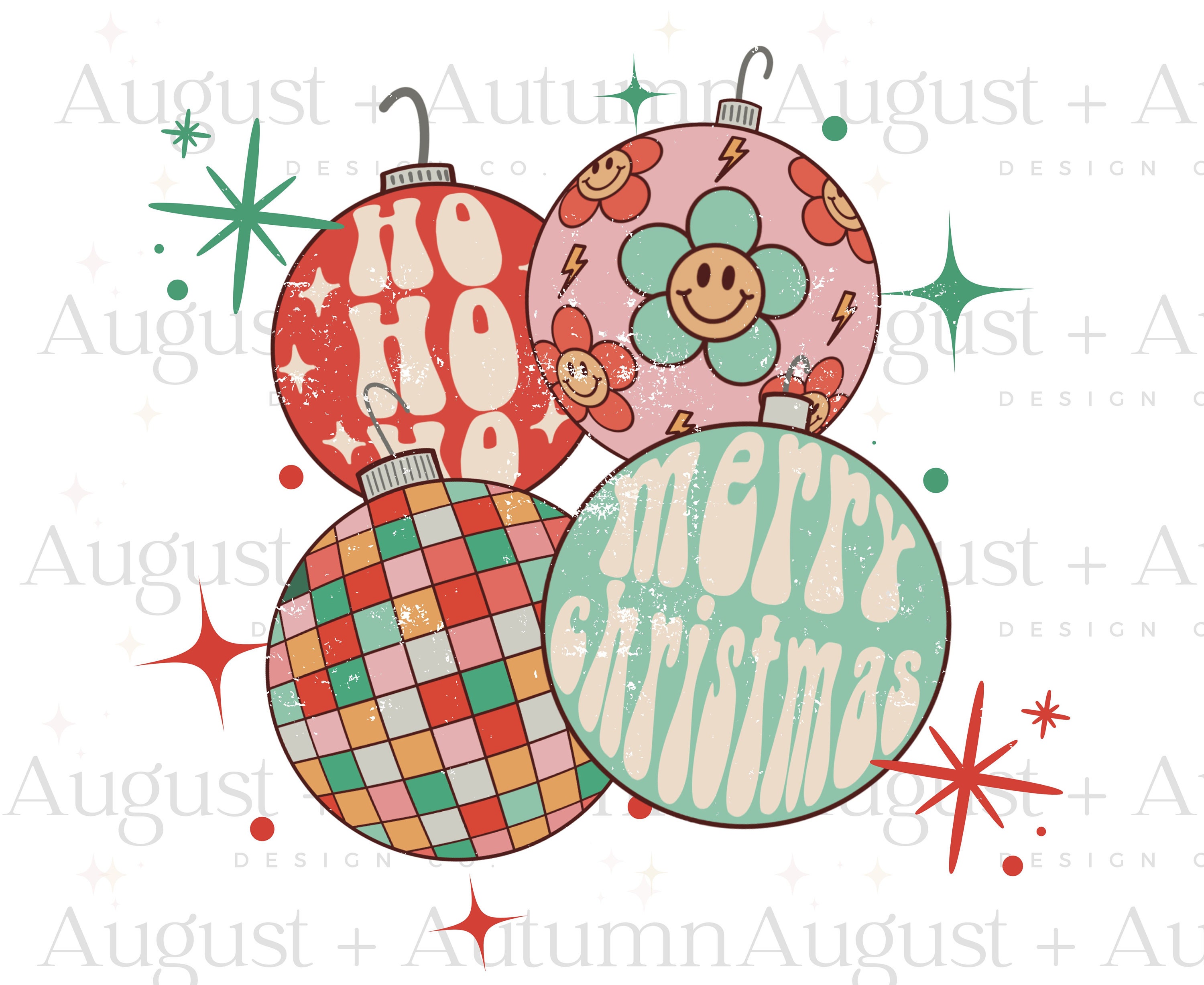 Retro Ornament PNG, Retro Ornament Shirt, Christmas PNG, Christmas ...