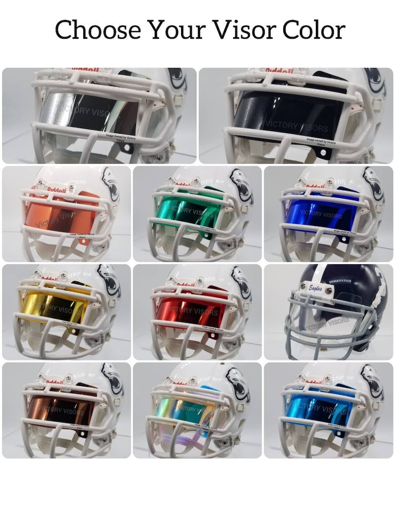 Custom Novelty Toy Mini Football Helmet Visor. Metallic Mirror. *flat ...