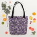 Violets Pattern Tote Bag - Etsy