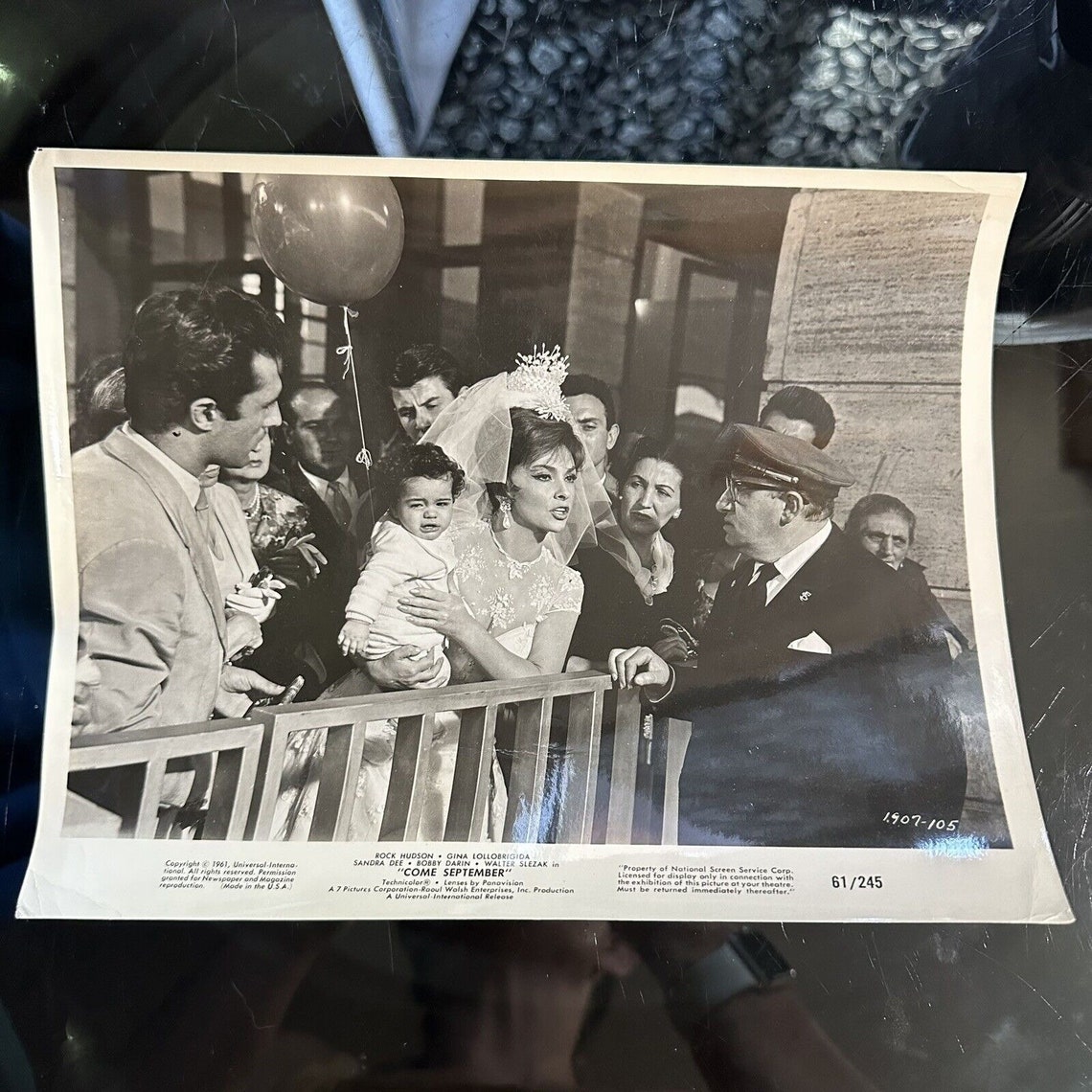 Vintage 1961 Gina Lollobrigida Come September Movie Still Black & White ...