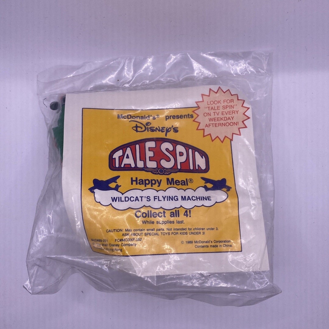 1989 Mcdonalds Disney Tale Spin Wildcat Flying Machine Happy Meal Toy ...