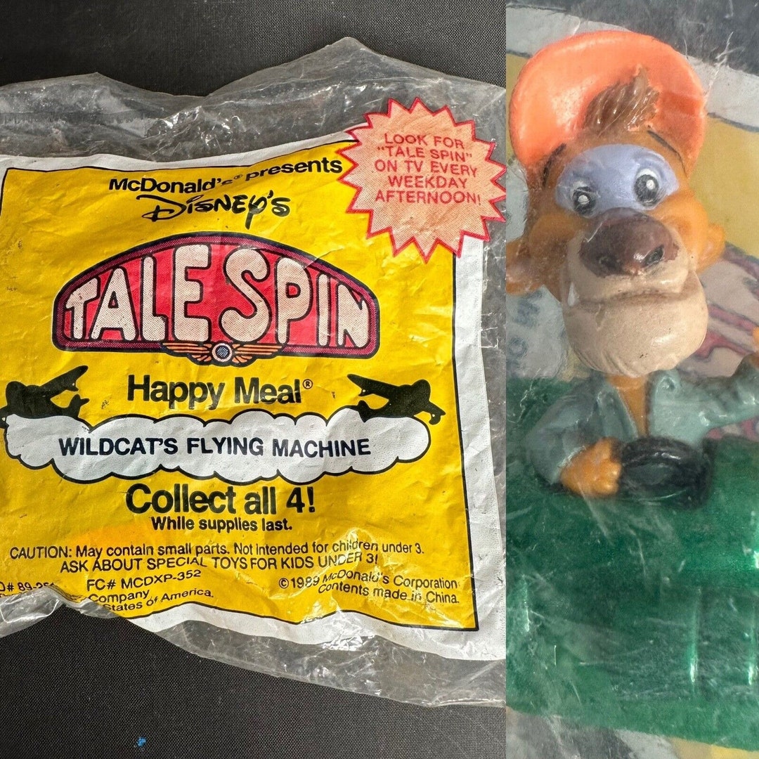 1989 Mcdonald’s Disney Tale Spin Wildcat Flying Machine Happy Meal Toy ...