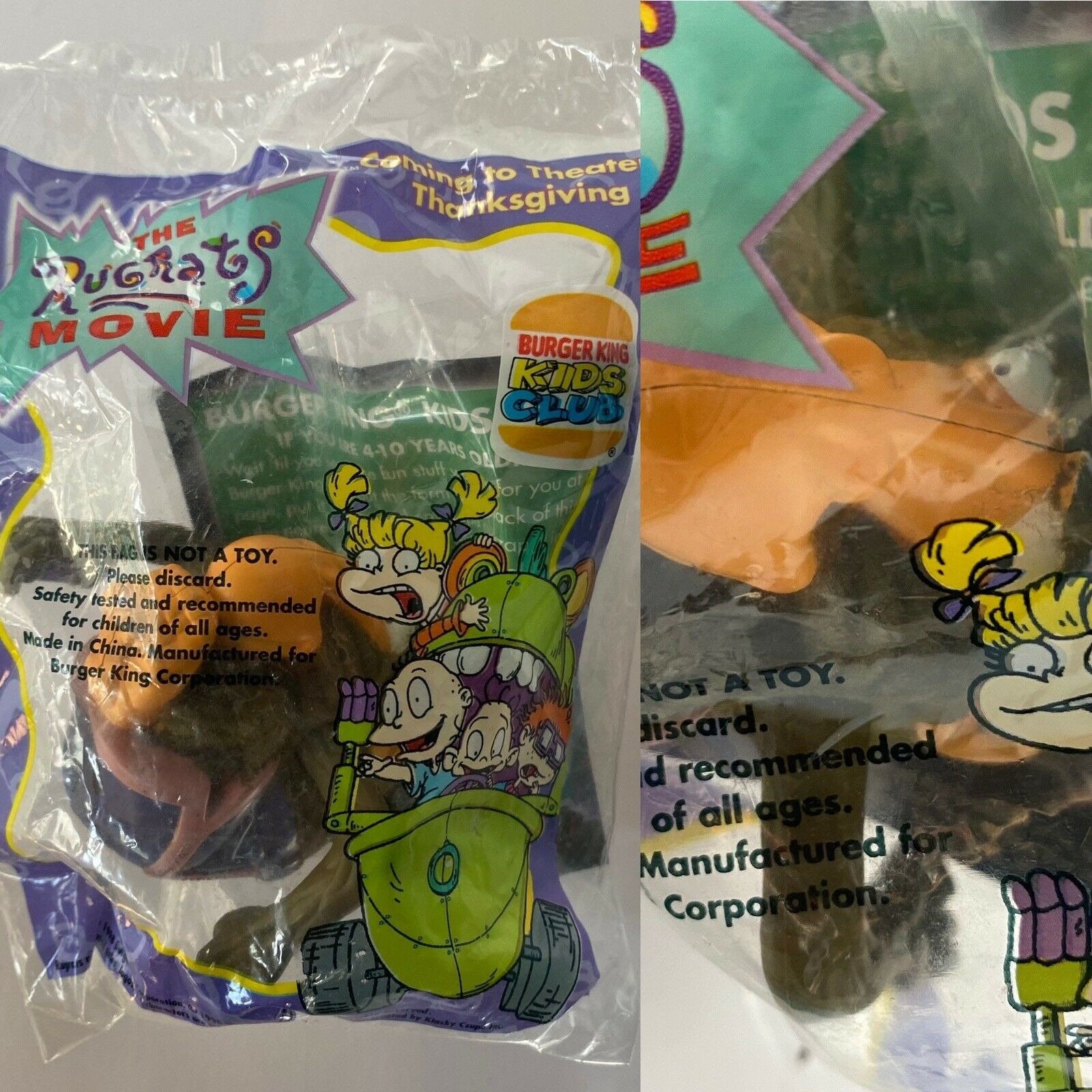 1998 Burger King Kids Meal Toy Rugrats the Movie Monkey Windup - Etsy