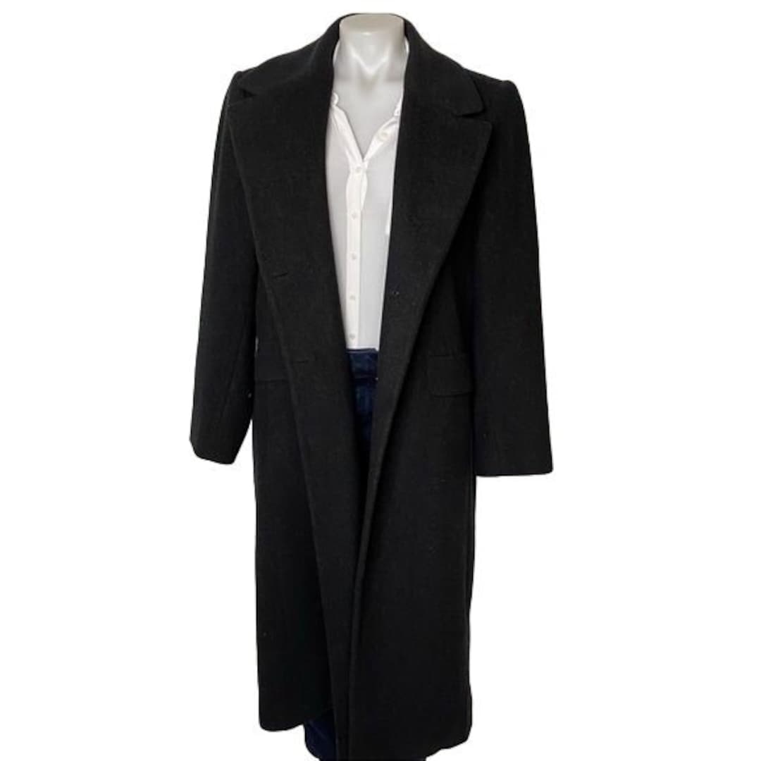 Vintage Forecaster of Boston Full Length Dark Charcoal Wool Cashmere ...