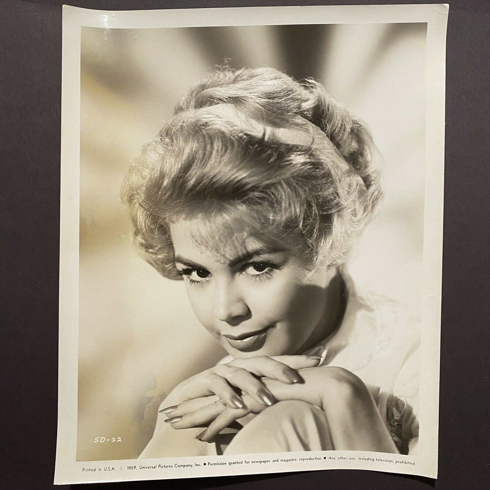 Sandra Dee 1959 Head Shot Fan Photo Movie Promo Black and White - Etsy