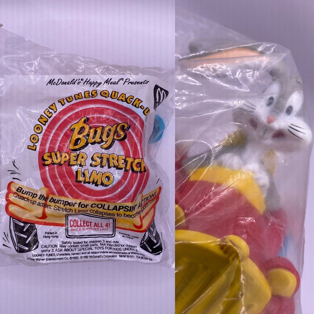 1992 Mcdonald’s Looney Tunes Bugs Super Stretch Limo NIP Sealed - Etsy