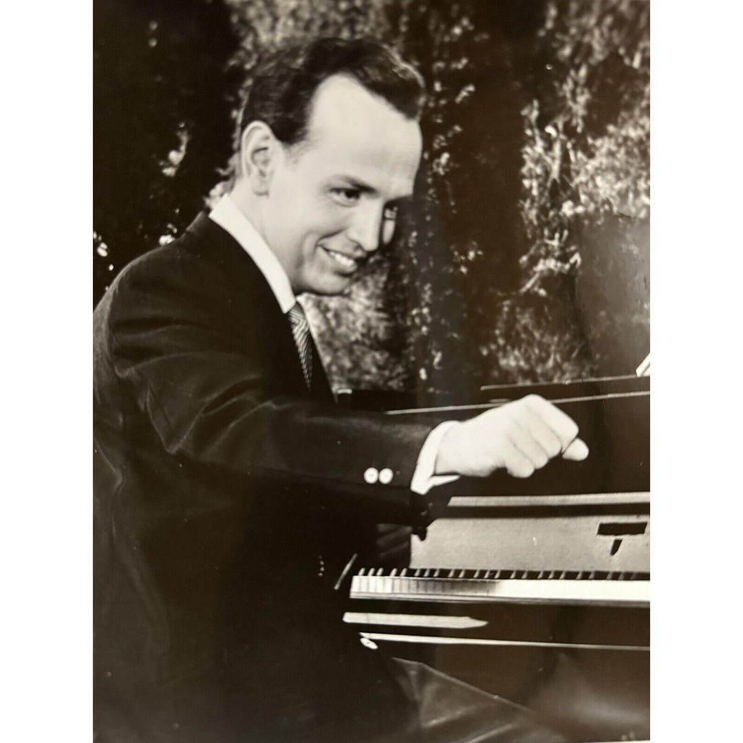 Vintage Roger Williams Pianist 60s Black and White Movie Still Head ...