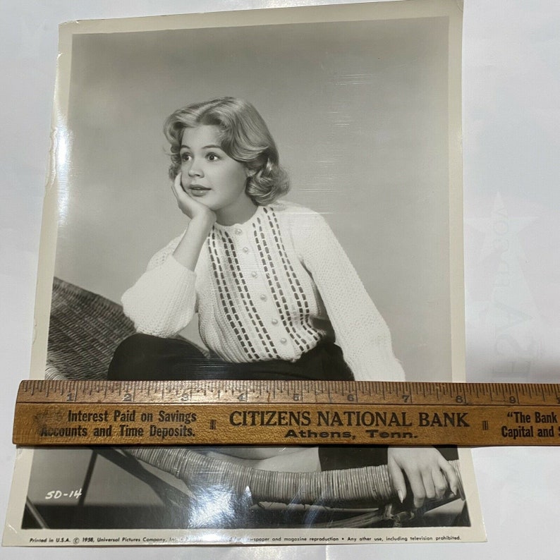 1958 Sandra Dee Head Shot Fan Photo Movie Promo Black and White - Etsy