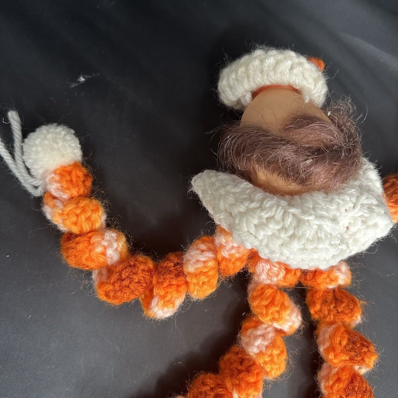 Vintage Yarn Clown Orange White Skinny Leggy Stringy Guy - Etsy