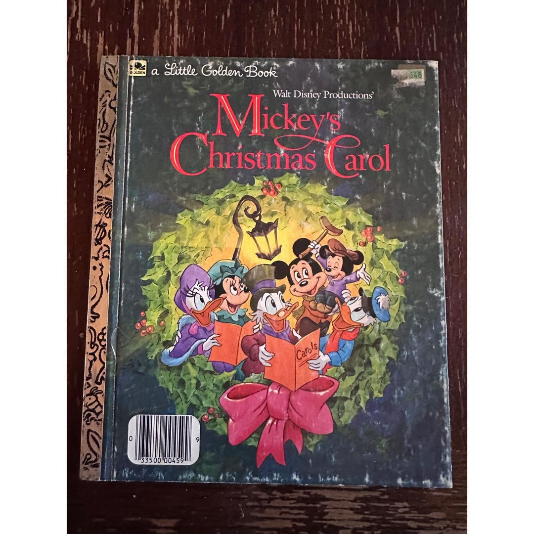 Vintage 1983 Disney Mickeys Christmas Carol Little Golden Book ...