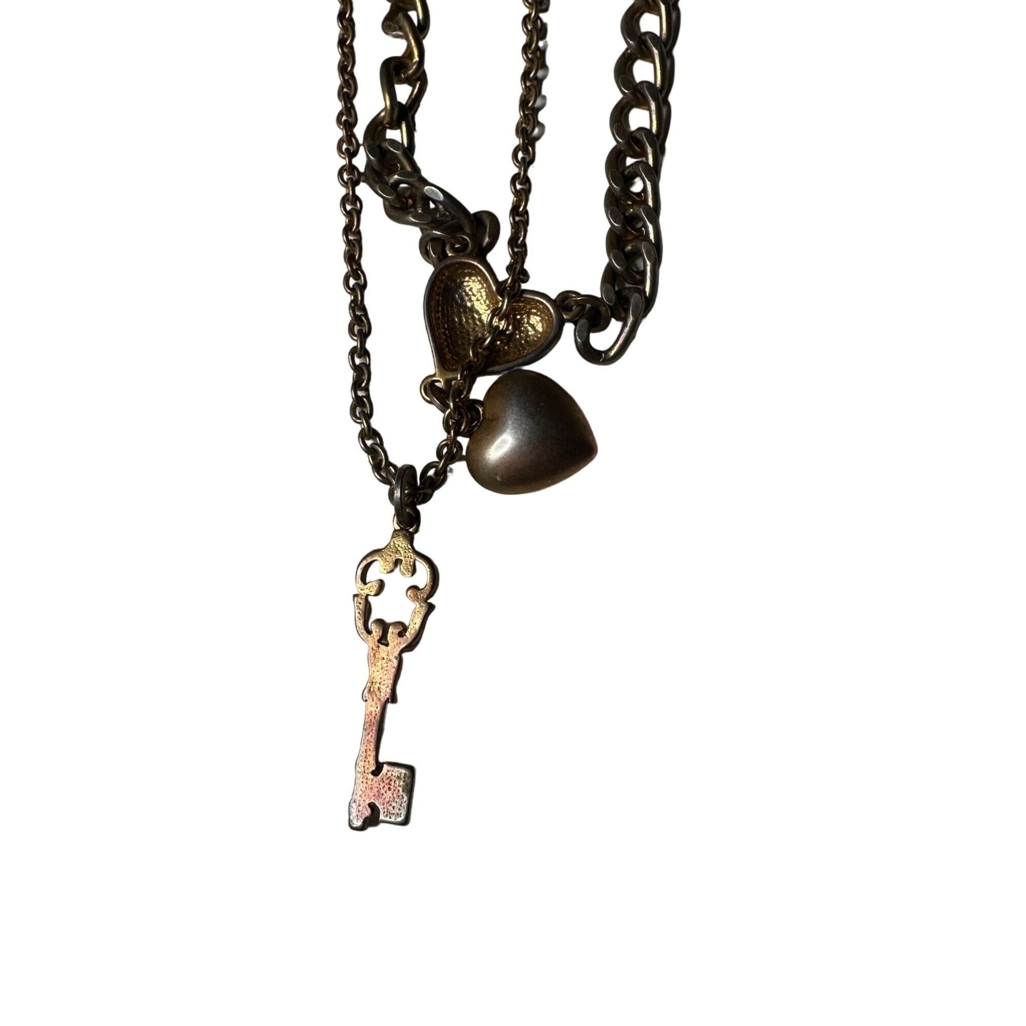 Y2K Key Locket Heart Chain Grunge Necklace - Etsy