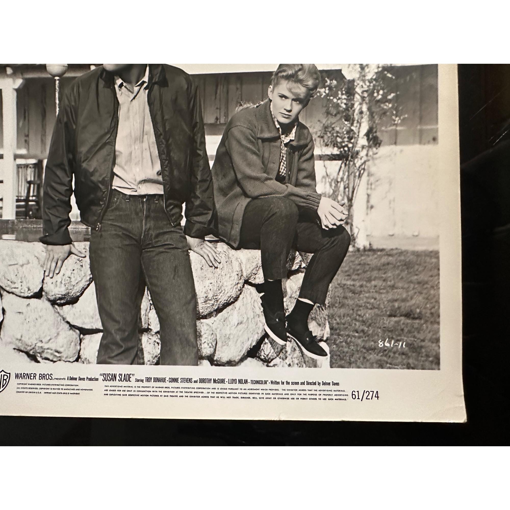 Vintage 1961 Susan Slade Movie Still Connie Stevens Troy Donahue Photo ...