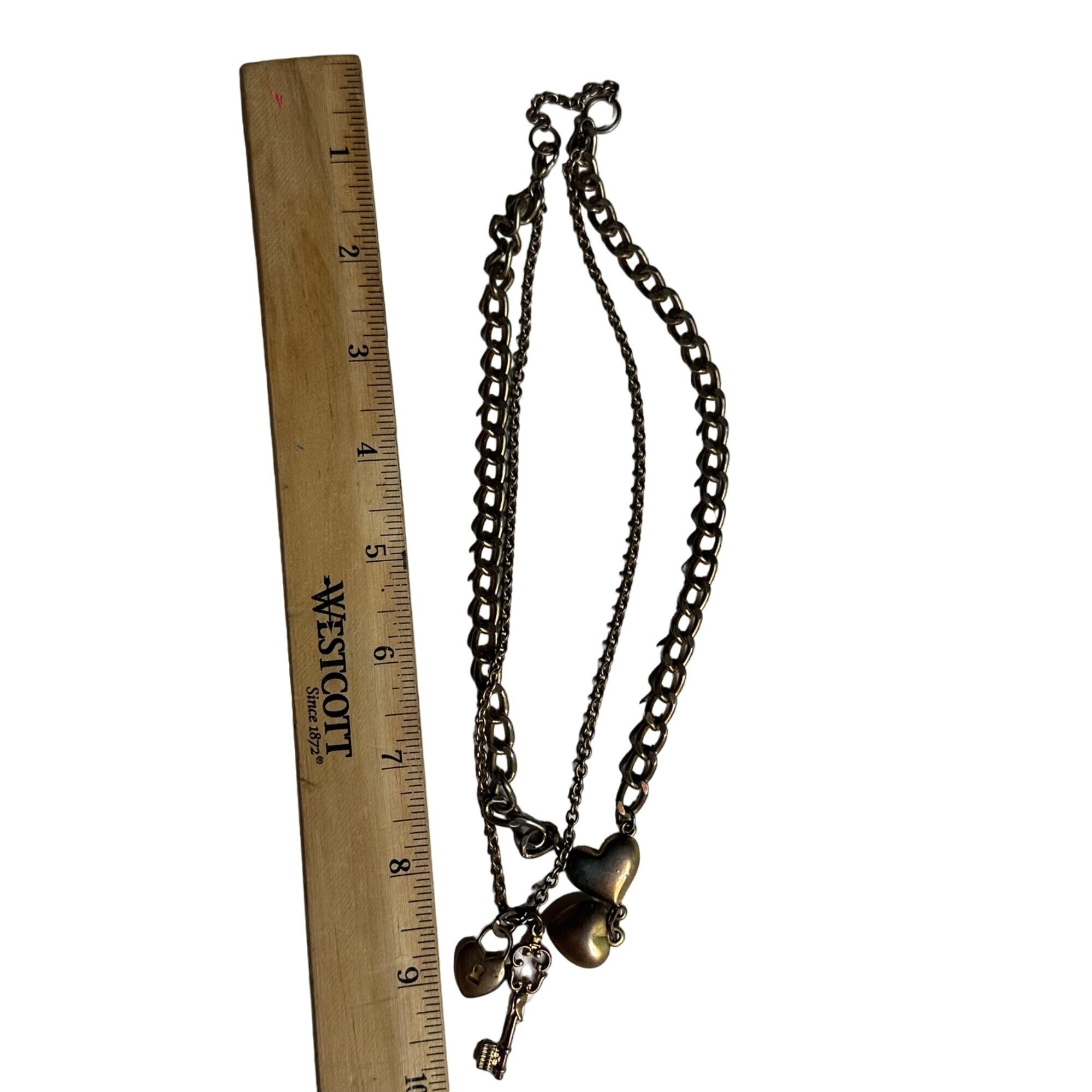 Y2K Key Locket Heart Chain Grunge Necklace - Etsy