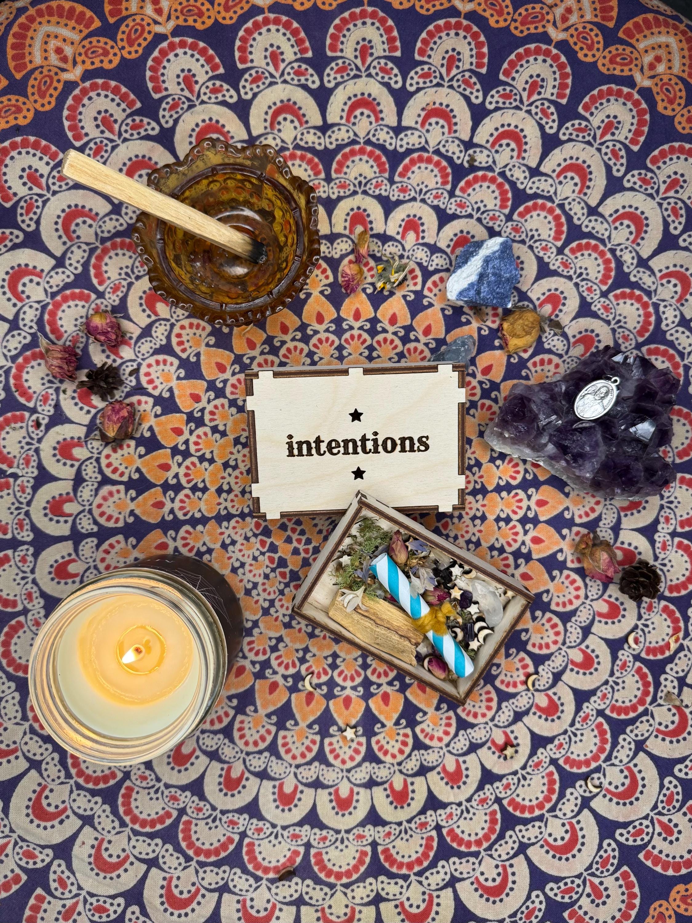 Handmade Intention Box: Witchy Spiritual Gift With Crystals & Palo ...