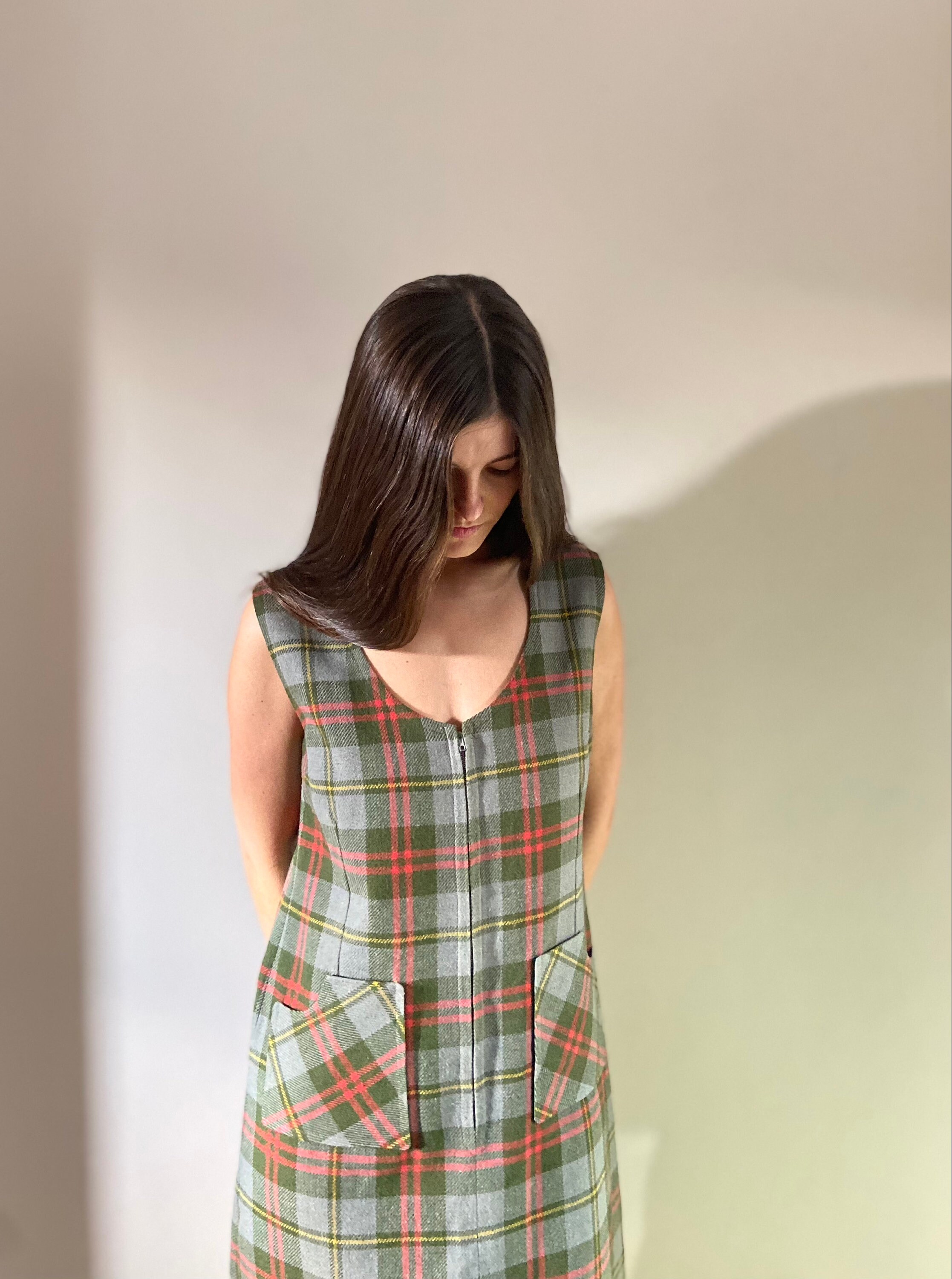 Vintage 60's Mod Plaid Shift Dress - Etsy