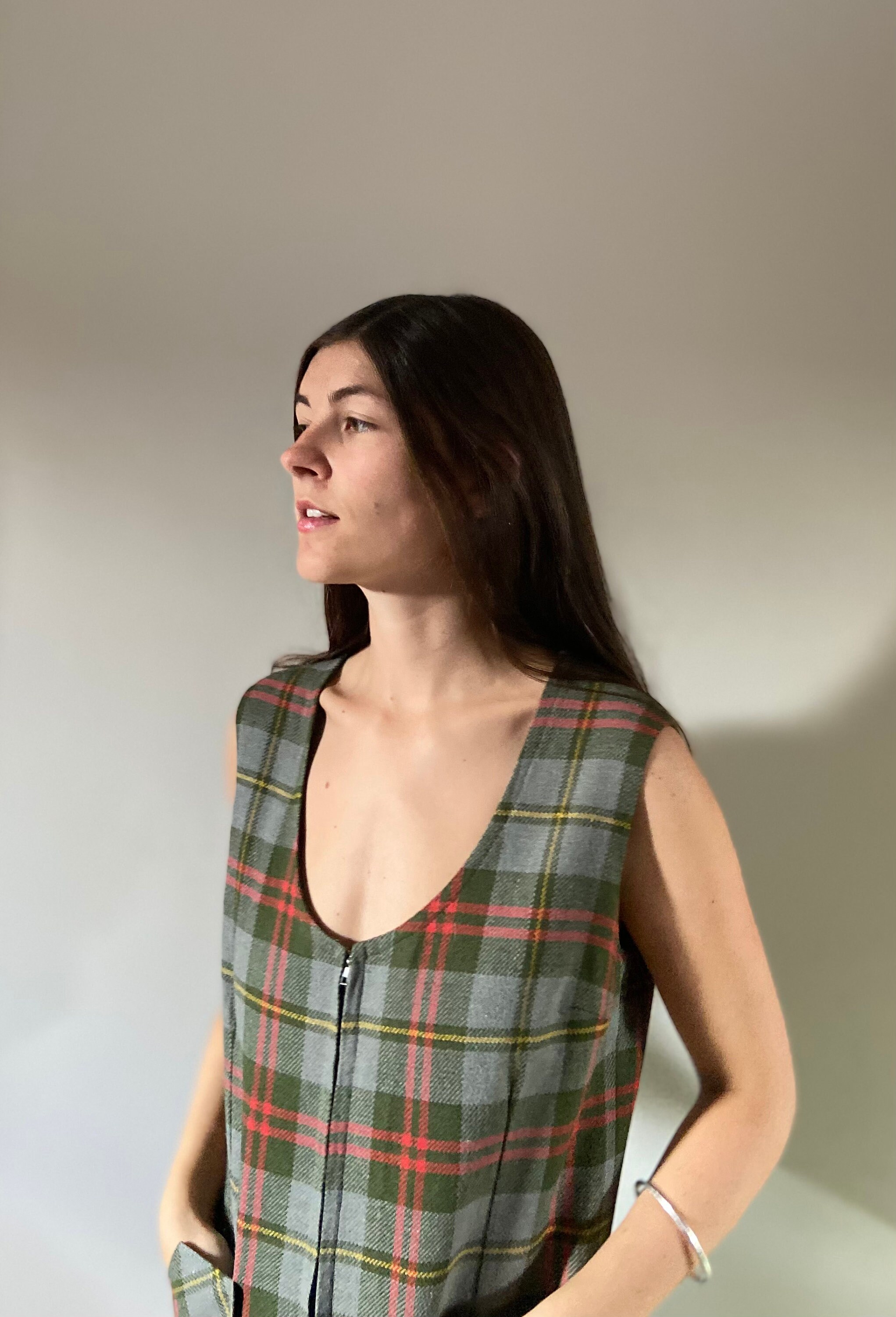 Vintage 60's Mod Plaid Shift Dress - Etsy