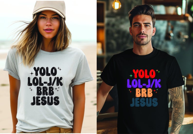 Trendy YOLO BRB Jesus SVG File for Crafting Projects - Etsy