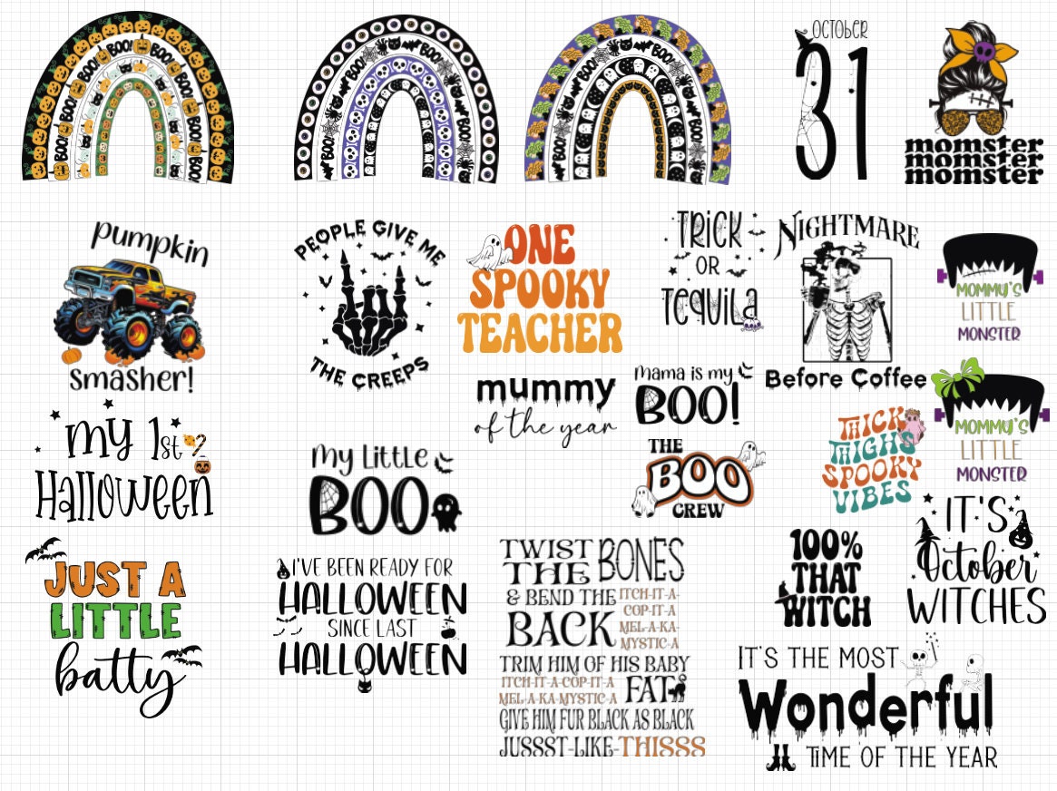 Mega Spooky Clipart Halloween PNG Bundle 100 Designs - Etsy