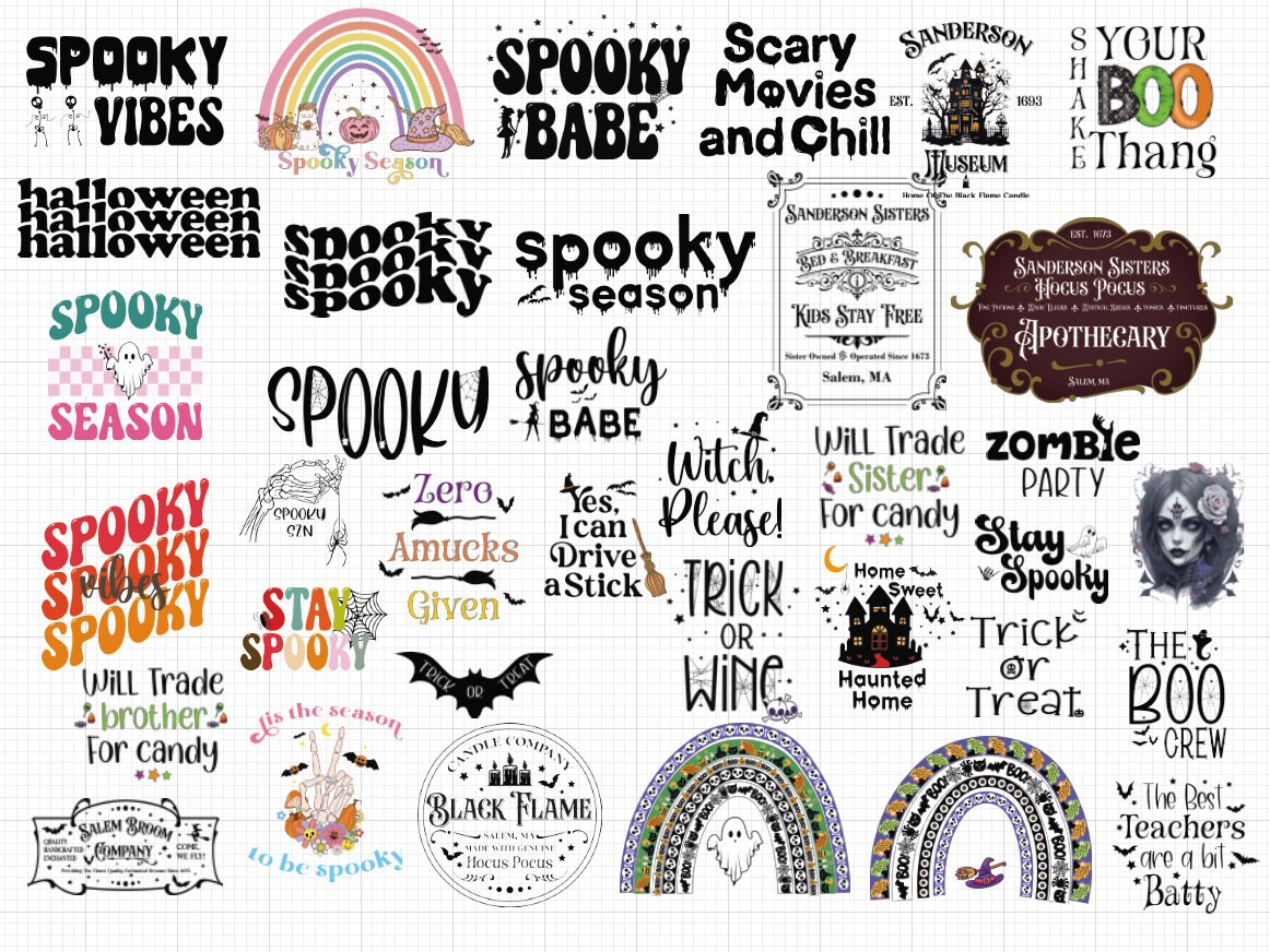 Mega Spooky Clipart Halloween PNG Bundle 100 Designs - Etsy