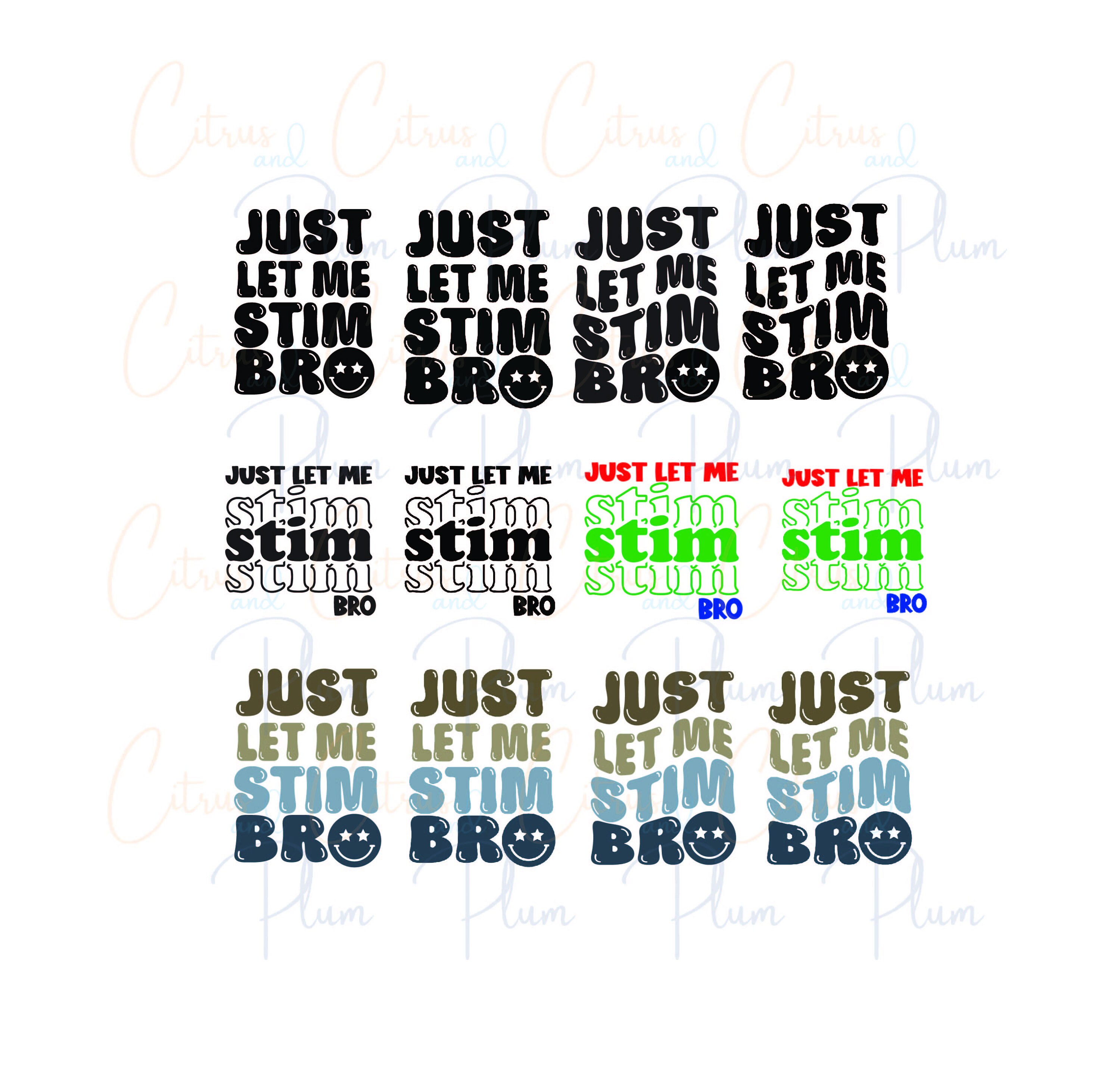 Just Let Me Stim SVG & PNG Autism Awareness, Support, Acceptance - Etsy
