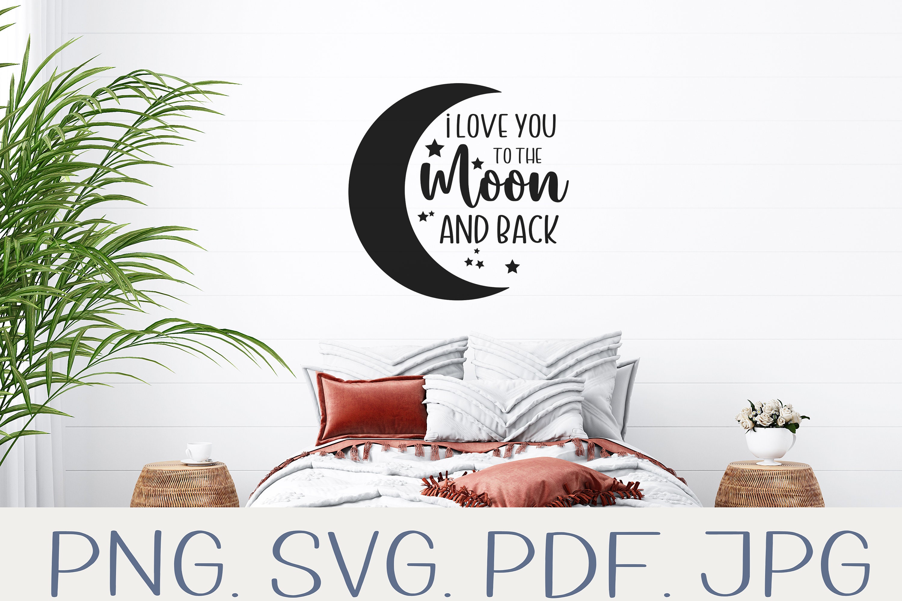 I Love You to the Moon and Back SVG: Valentines Day, Baby Nursery ...