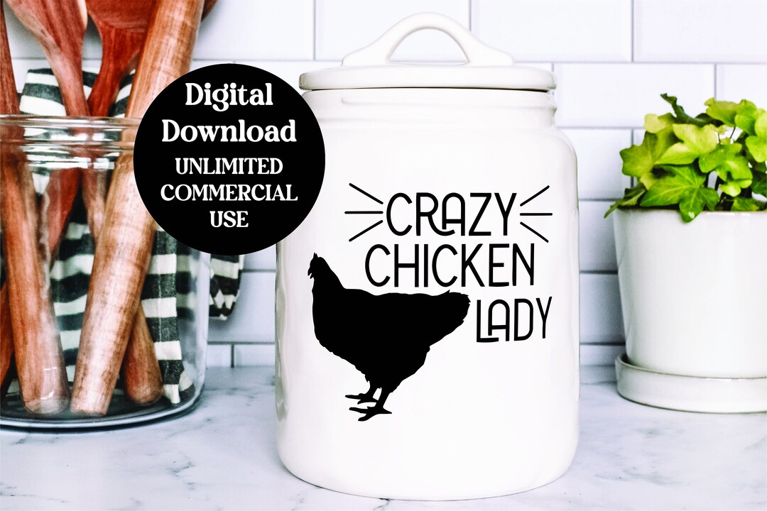 Funny and Quirky Chicken Lady Design SVG PNG: Ideal for T-shirts, Mugs ...