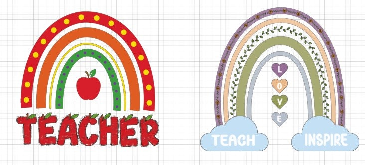 Teacher Rainbow Svg, Boho Rainbow Clipart, Boho Rainbow Svg, Boho ...