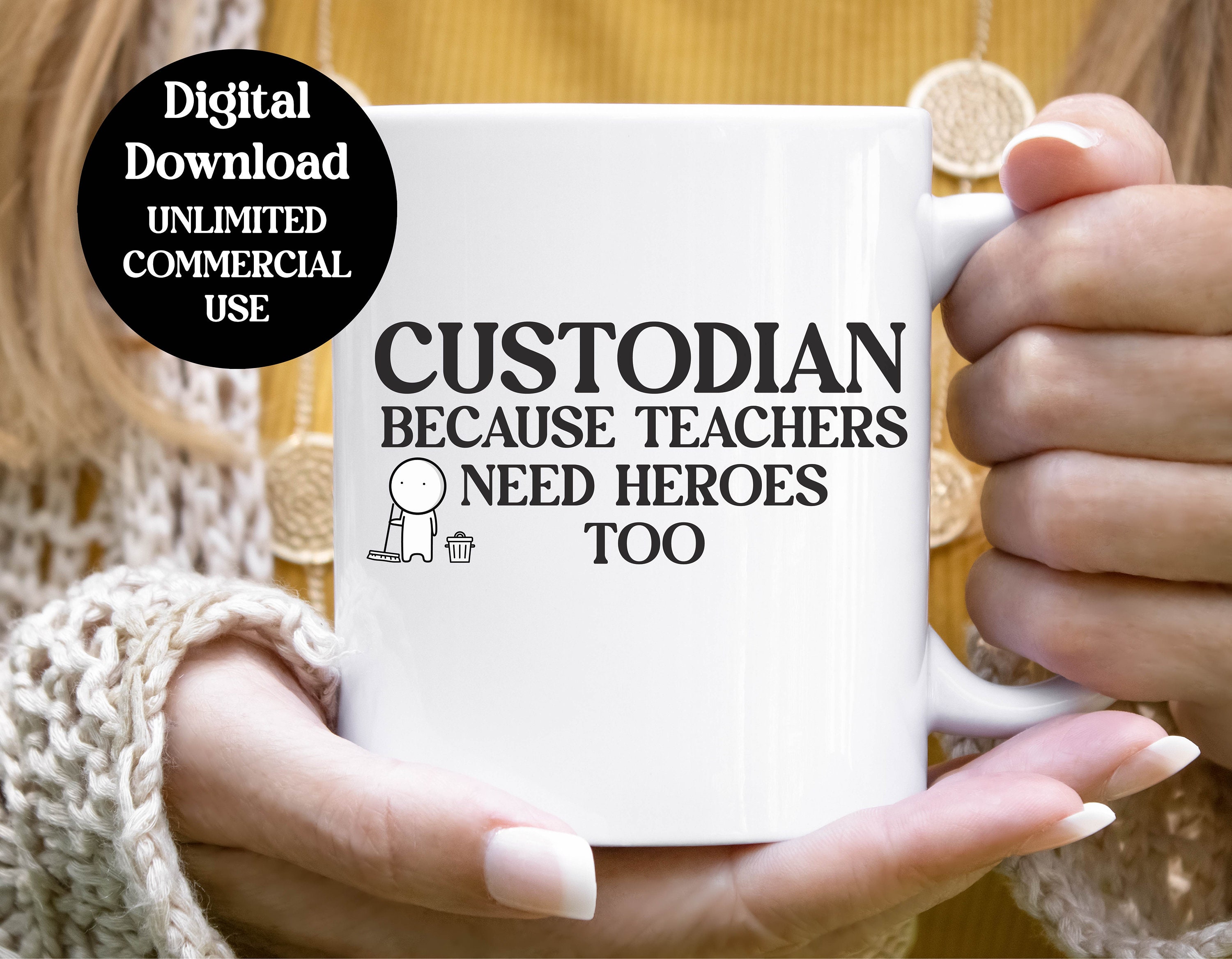 School Custodian SVG Design for Cricut Custodian Because Teachers Need ...