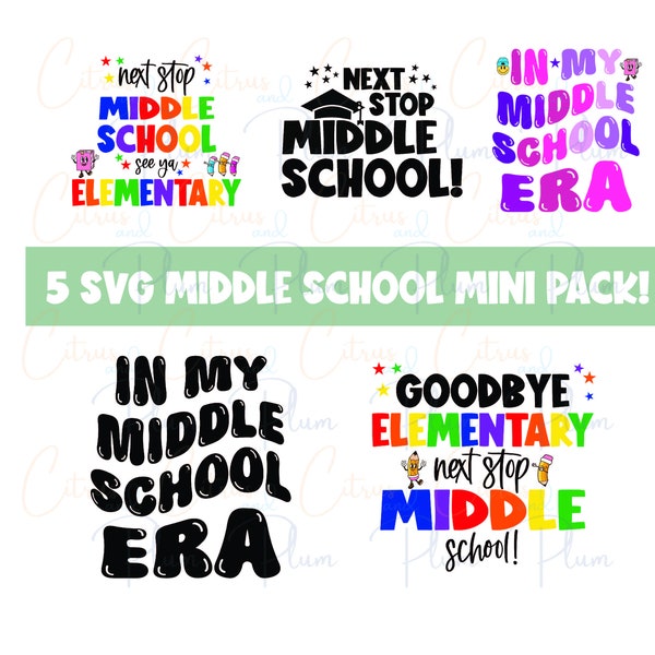 Middle School Svg - Etsy