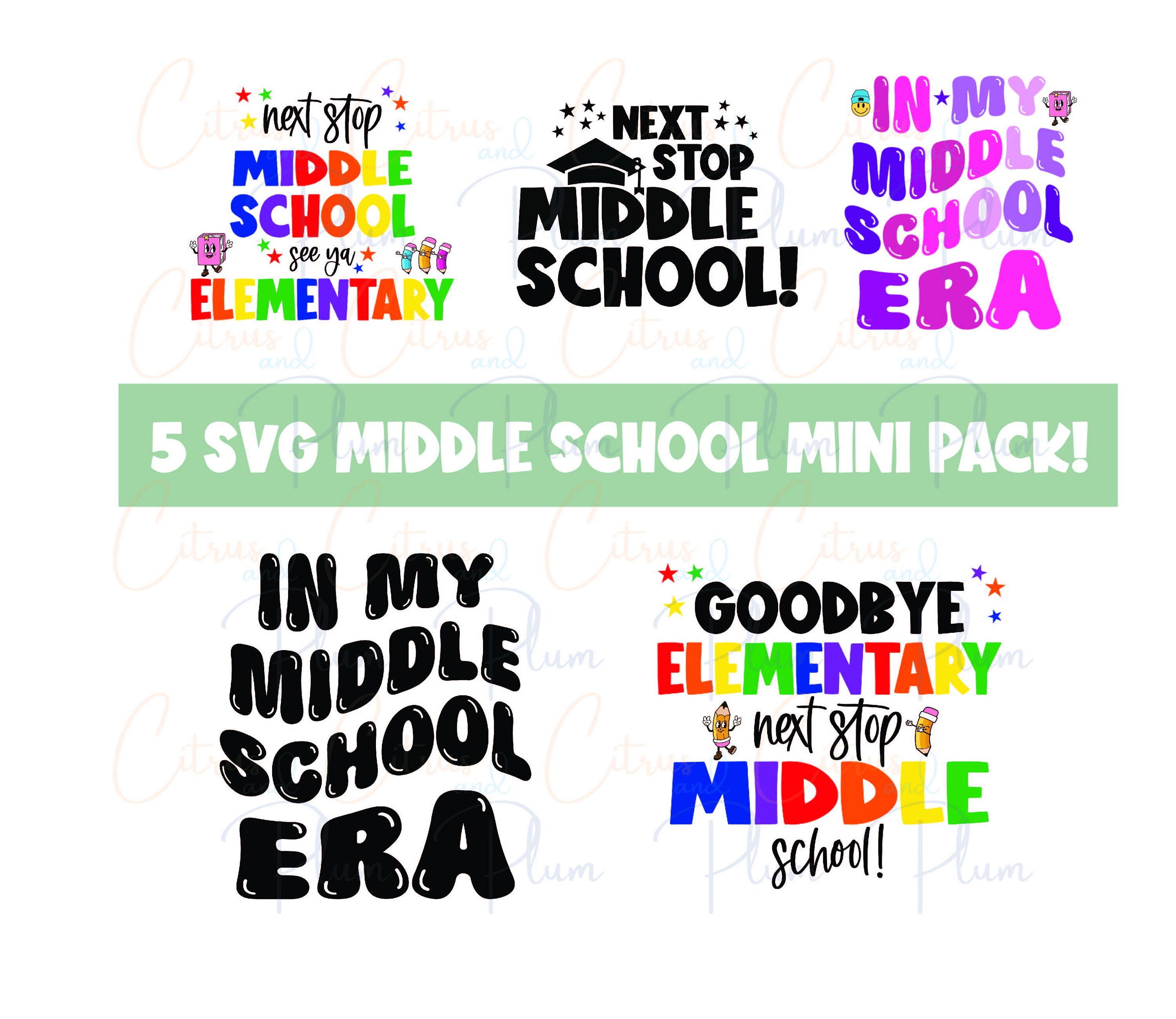 Next Stop Middle School SVG Mini Bundle - Etsy