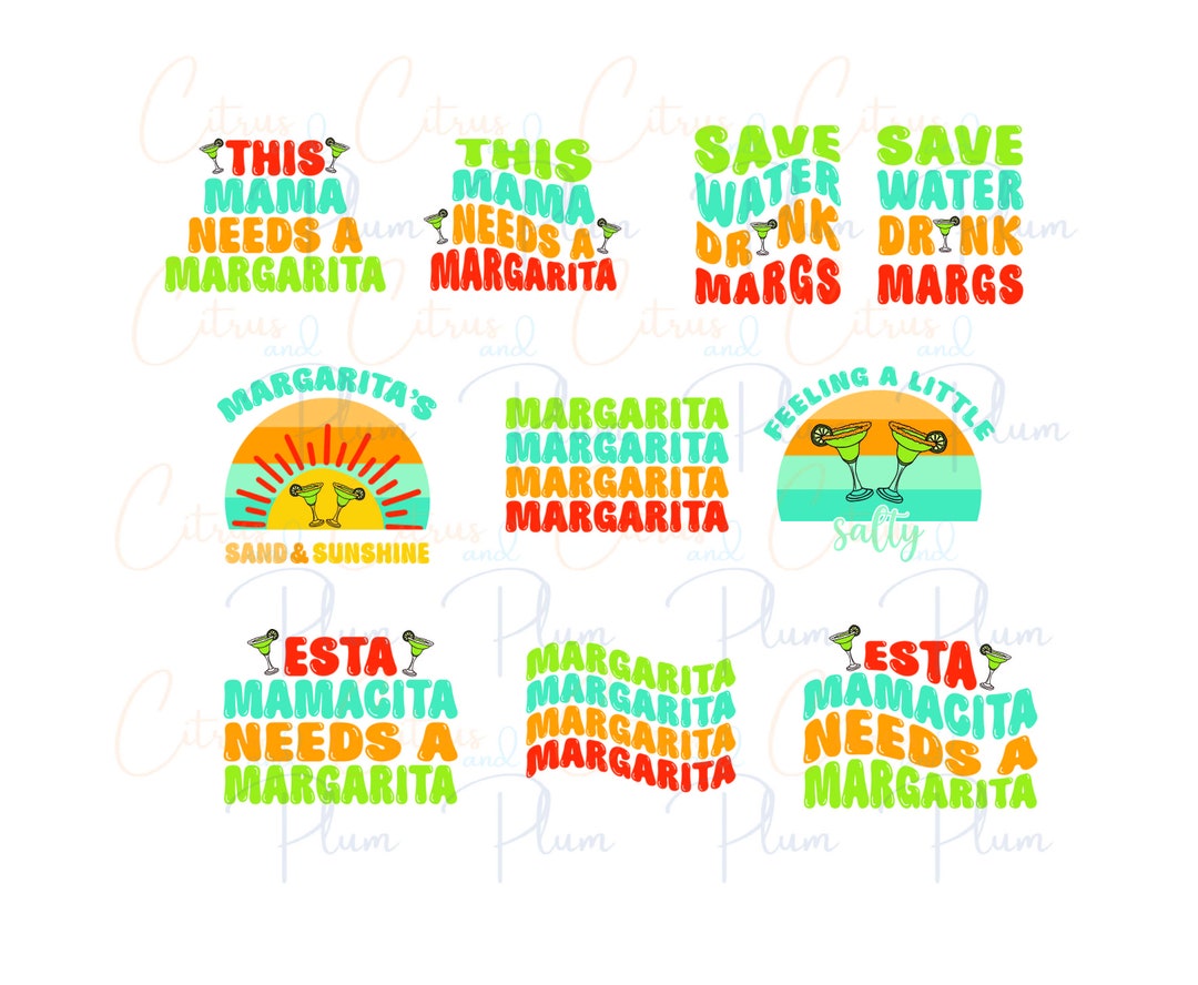 Save Water, Drink Margs SVG & PNG Bundle - Etsy