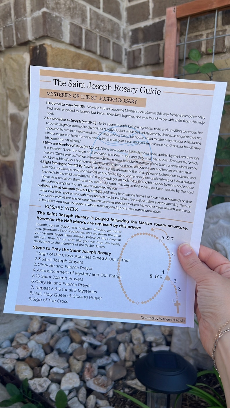 Saint Joseph Rosary Guide - Etsy