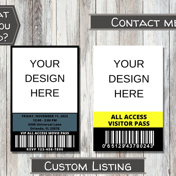 Custom Vip Pass - Etsy