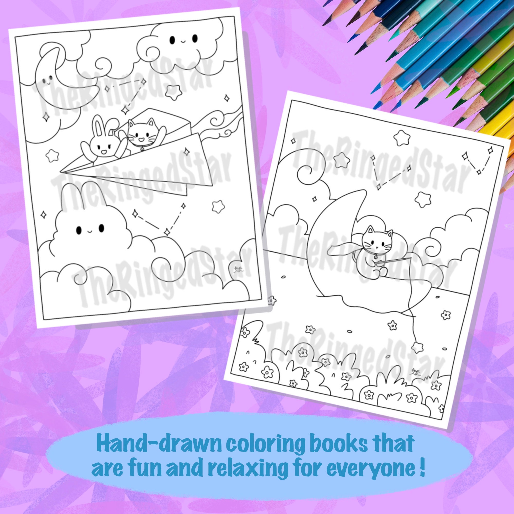 Space Odyssey Part 2 | Kawaii Printable Coloring Pages | Original Hand ...
