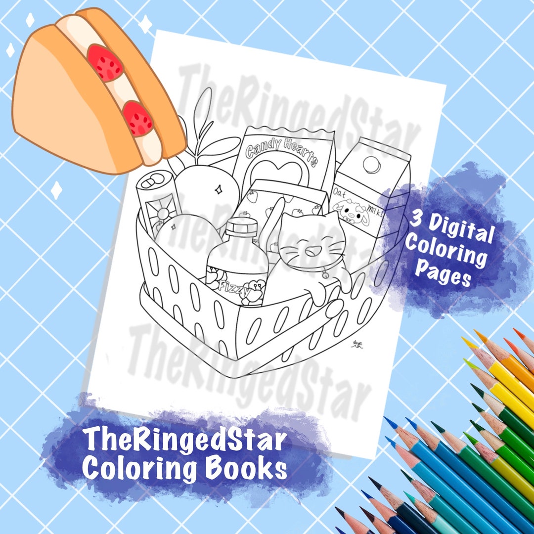 Grocery Haul Part 1 | Digital Coloring Pages | Hand-drawn Original ...