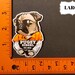 Pugsy Siegel Pug Sticker: Funny Prison Pug Art - Etsy