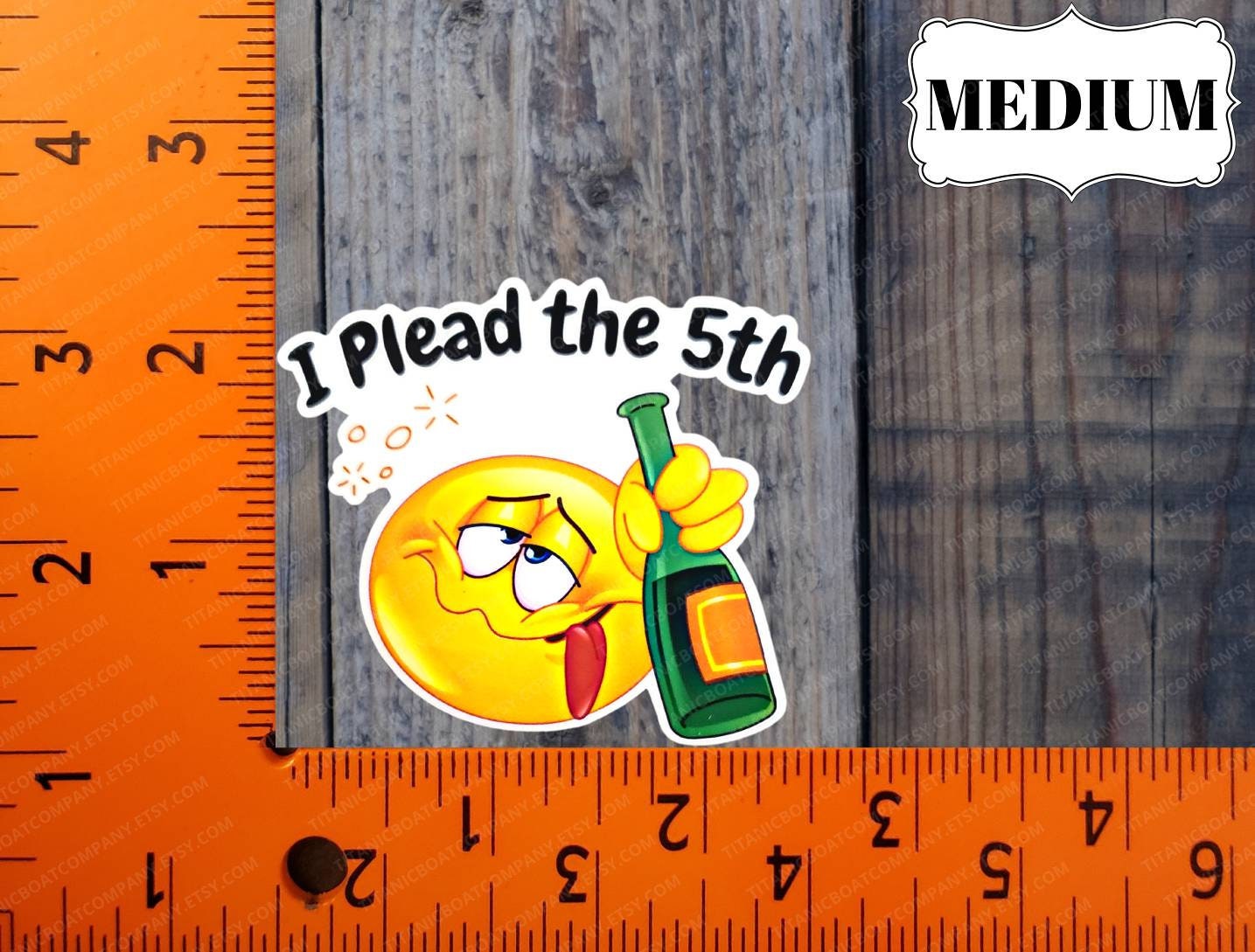 Drinking Sticker, I Plead the 5th Funny Sticker, Laptop Sticker, Funny ...