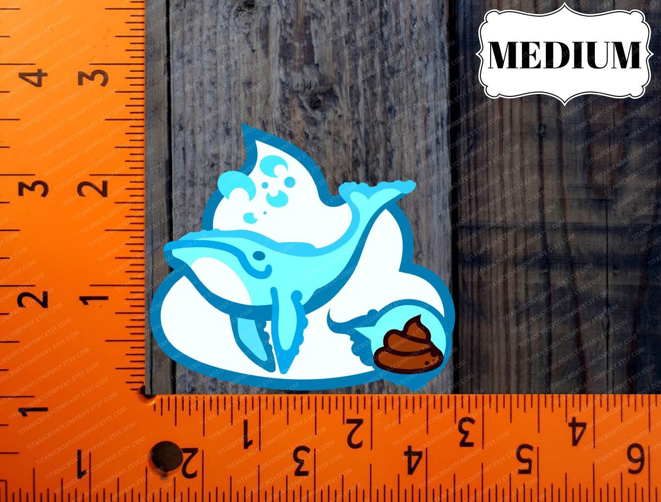 Whale Shit Vinyl Sticker, Free Shipping, Fun Marine Life Laptop Decal ...