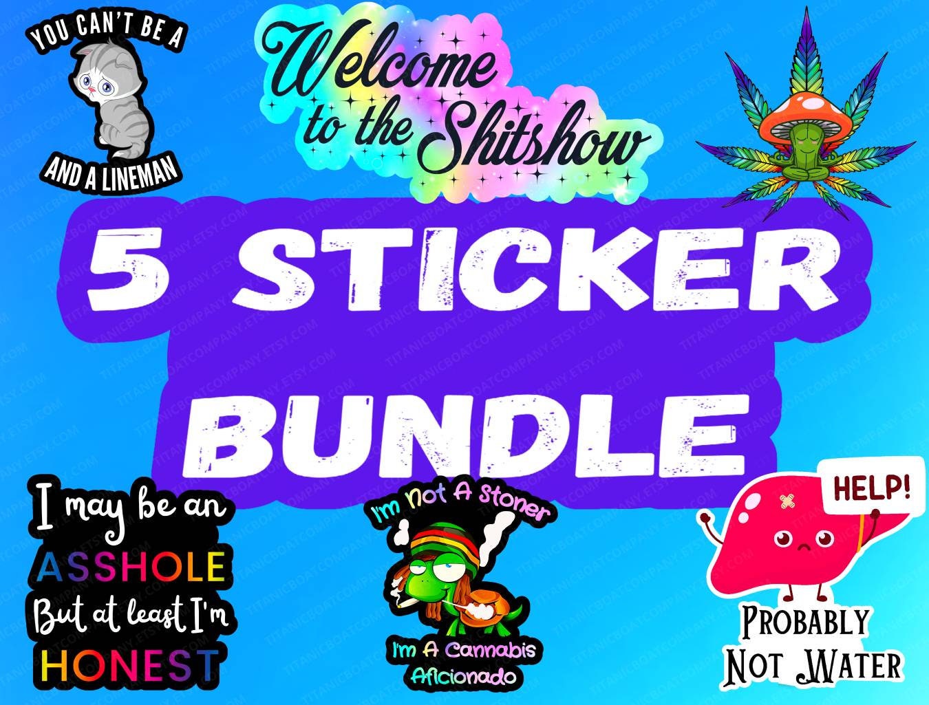 5 Sticker Pack, Pick Any 5 Stickers, 5 Sticker Bundle, Sticker Bundle ...