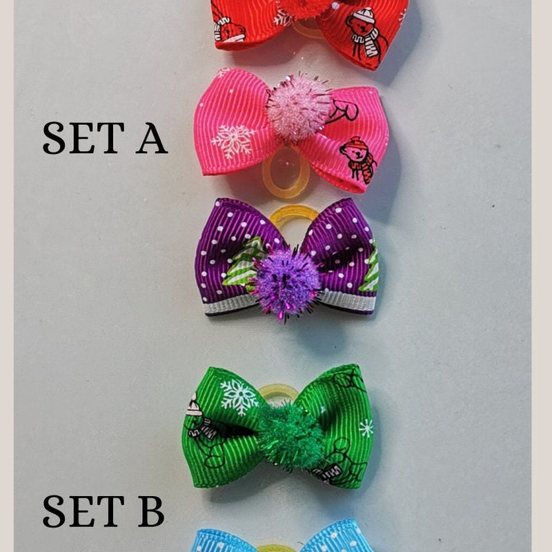 Dog Bows With Rubber Bands - Etsy