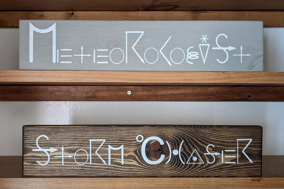 Weather Symbol Wood Sign: Meteorologist or Storm Chaser Gift - Etsy