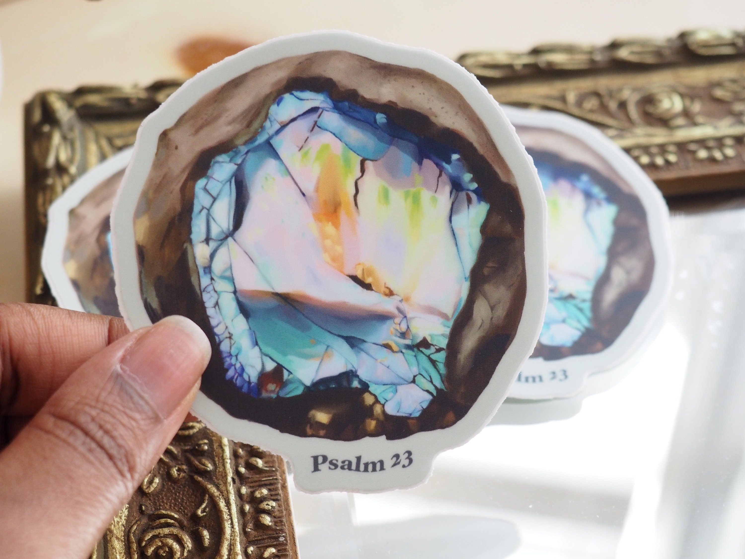 Psalm 23 Opal Christian Stickers, for Geology Lovers - Etsy
