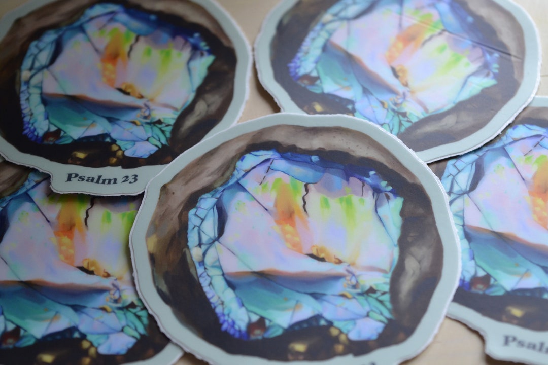 Psalm 23 Opal Christian Stickers, for Geology Lovers - Etsy